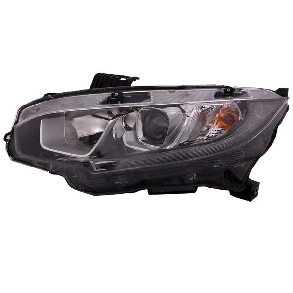 Headlight Halogen Left Driver CAPA Certified Fits 2016-2020 Honda Civic ...
