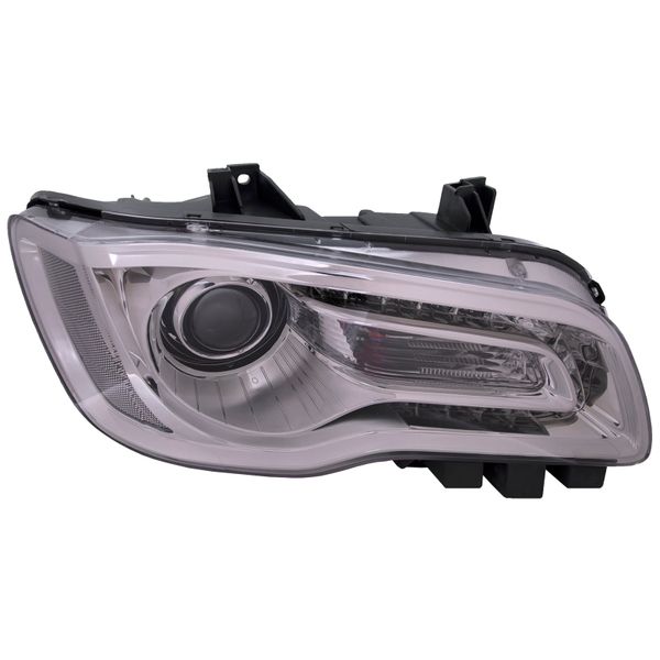 Headlight Halogen Chrome Bezel Right Passenger Fits 2015-2017 Chrysler 300